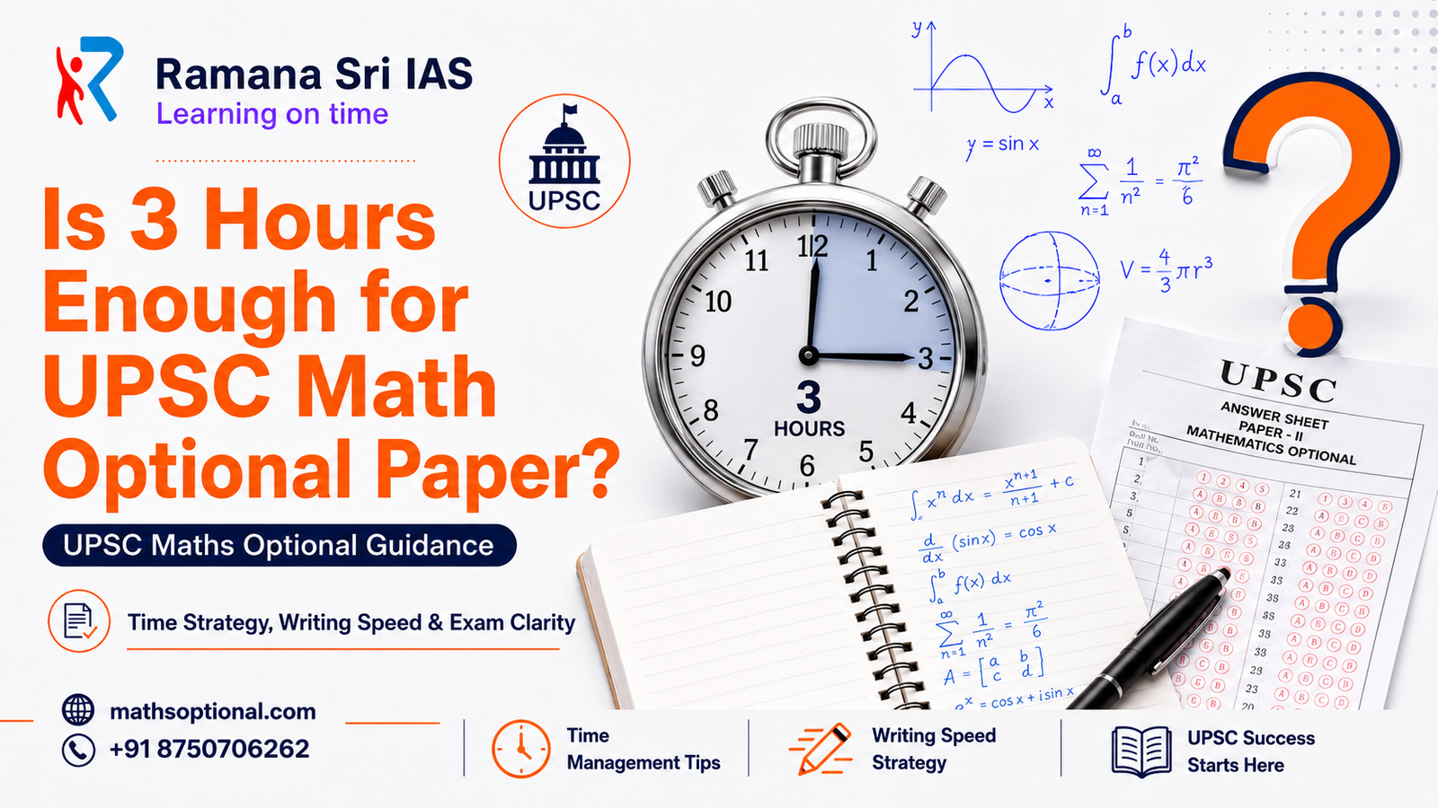 Is 3 Hours Enough for UPSC Math Optional Paper? | UPSC IAS